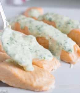 Pressure Cooker Salmon with Creamy Herb Parmesan Sauce - My Forking Life