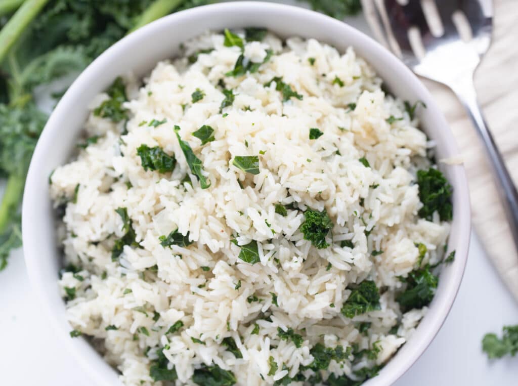 Easy Flavorful Kale Rice - My Forking Life