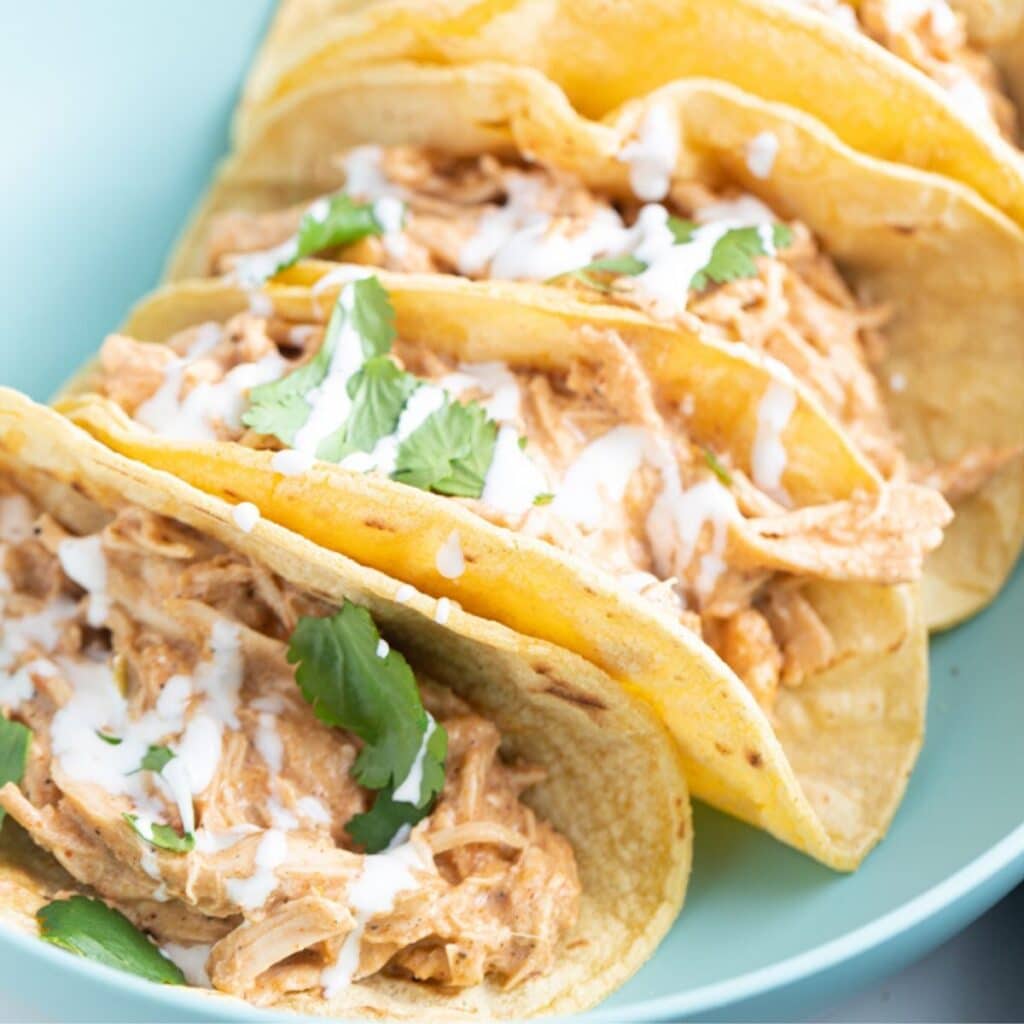 Creamy Instant Pot Chicken Tacos - My Forking Life
