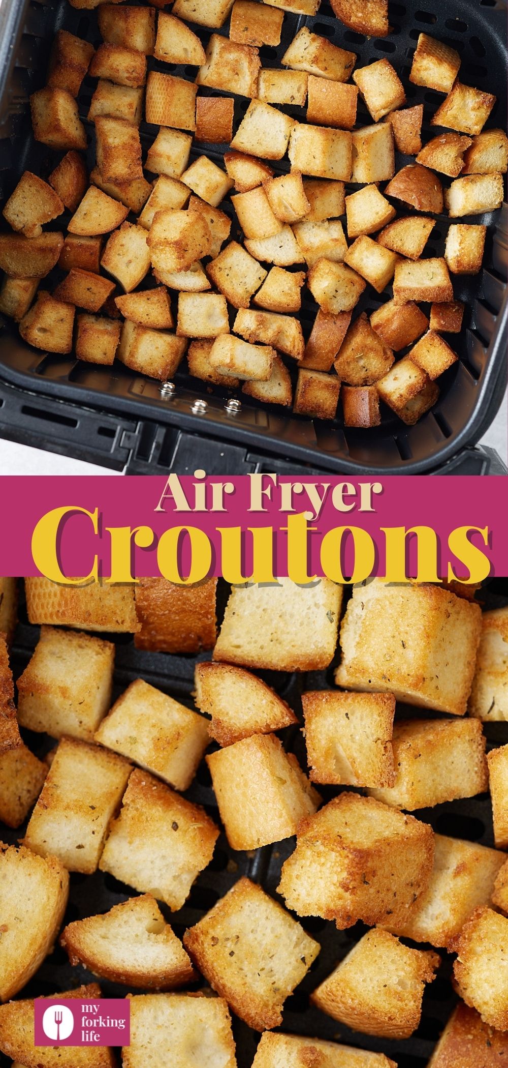 Homemade Air Fryer Croutons - My Forking Life