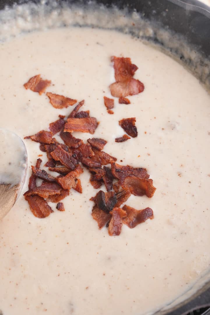 Creamy Bacon Gravy with Thick-Cut Bacon - My Forking Life