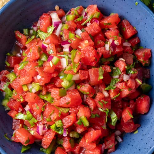 Quick Watermelon Salsa (Refreshing and Tasty) - My Forking Life