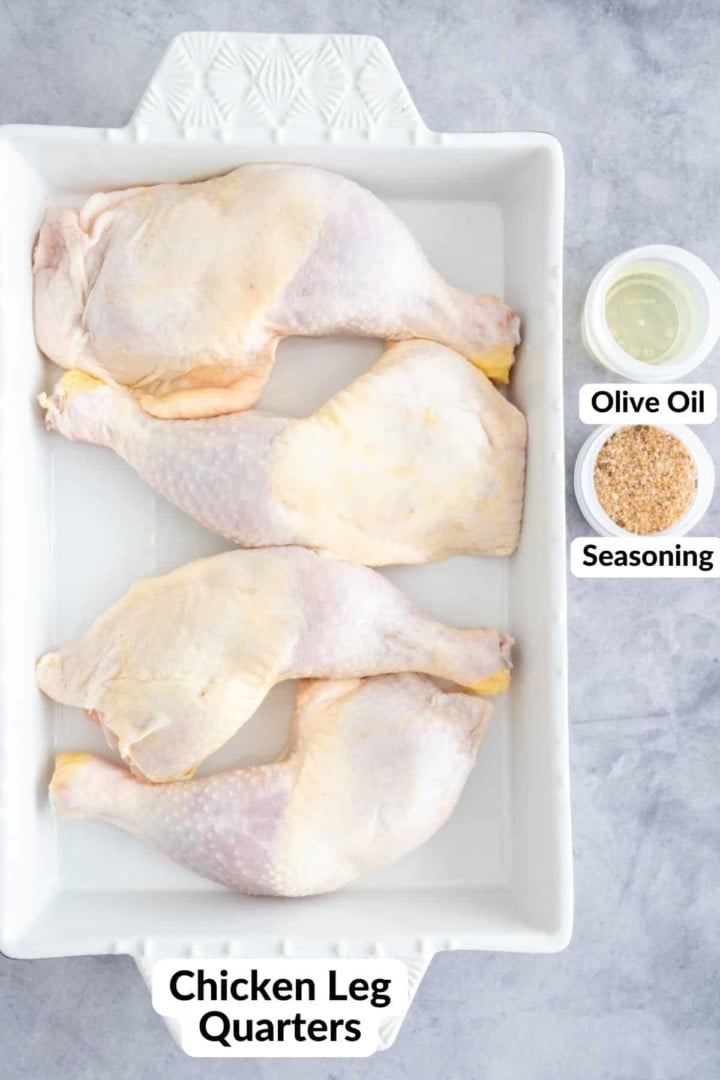 The Easiest Baked Chicken Leg Quarters Recipe - My Forking Life