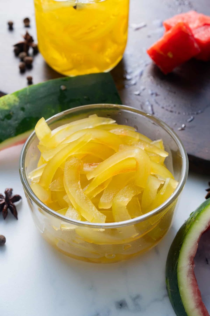 Refrigerator Pickled Watermelon Rind Recipe - My Forking Life