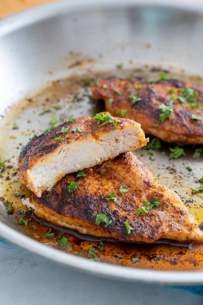 Pan Seared Chicken Breast (Juicy and Seasoned) - My Forking Life