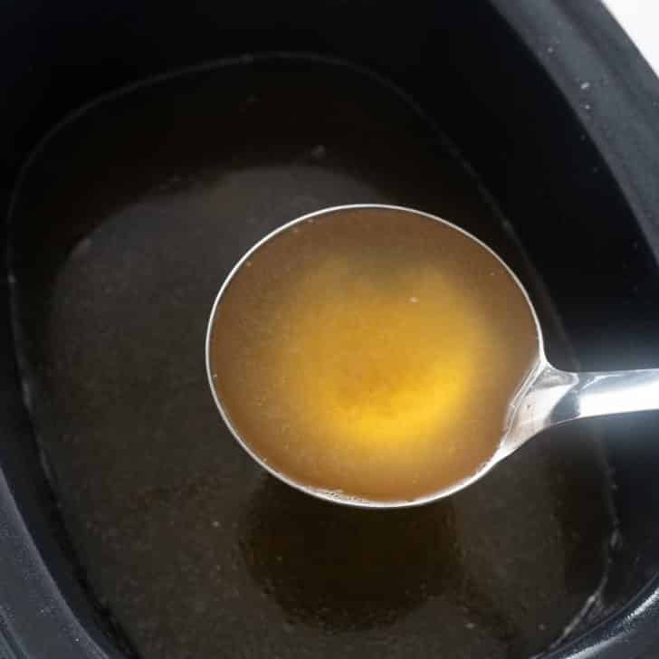 Slow Cooker Chicken Broth - My Forking Life