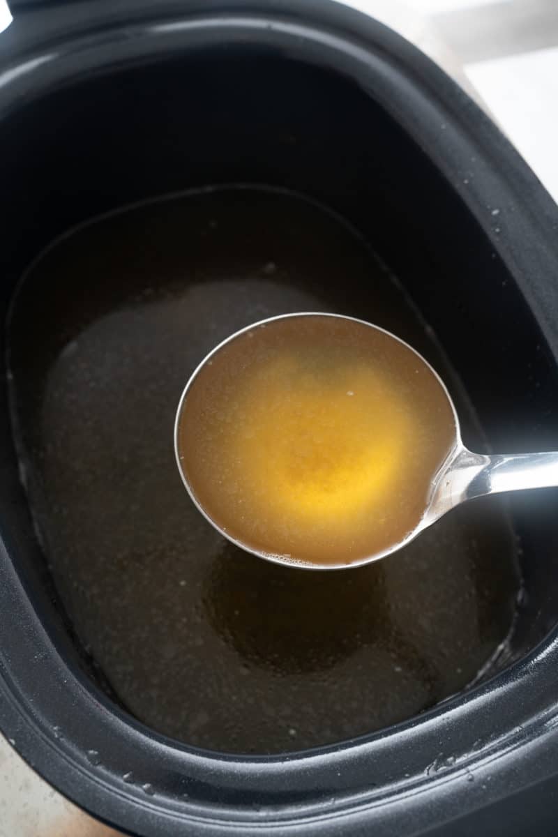 Slow Cooker Chicken Broth - My Forking Life