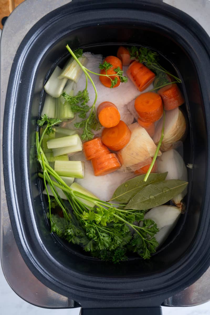 Slow Cooker Chicken Broth - My Forking Life