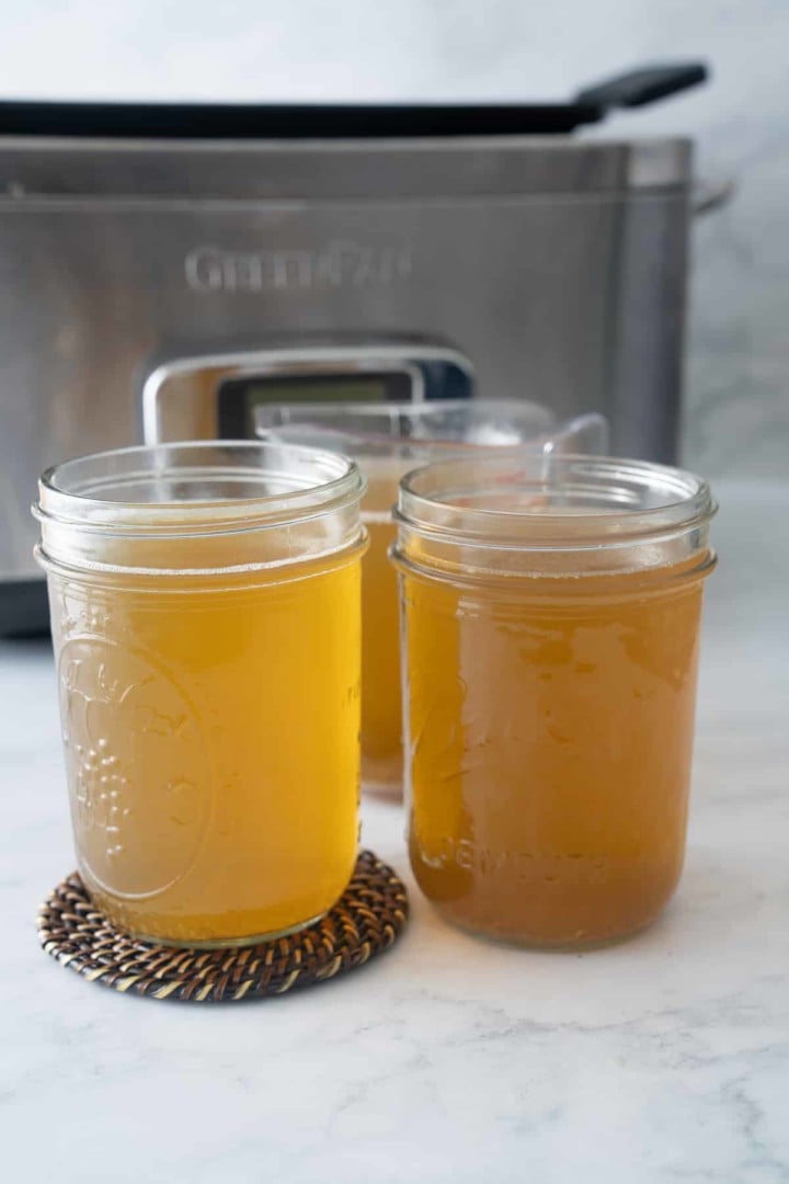 Slow Cooker Chicken Broth - My Forking Life