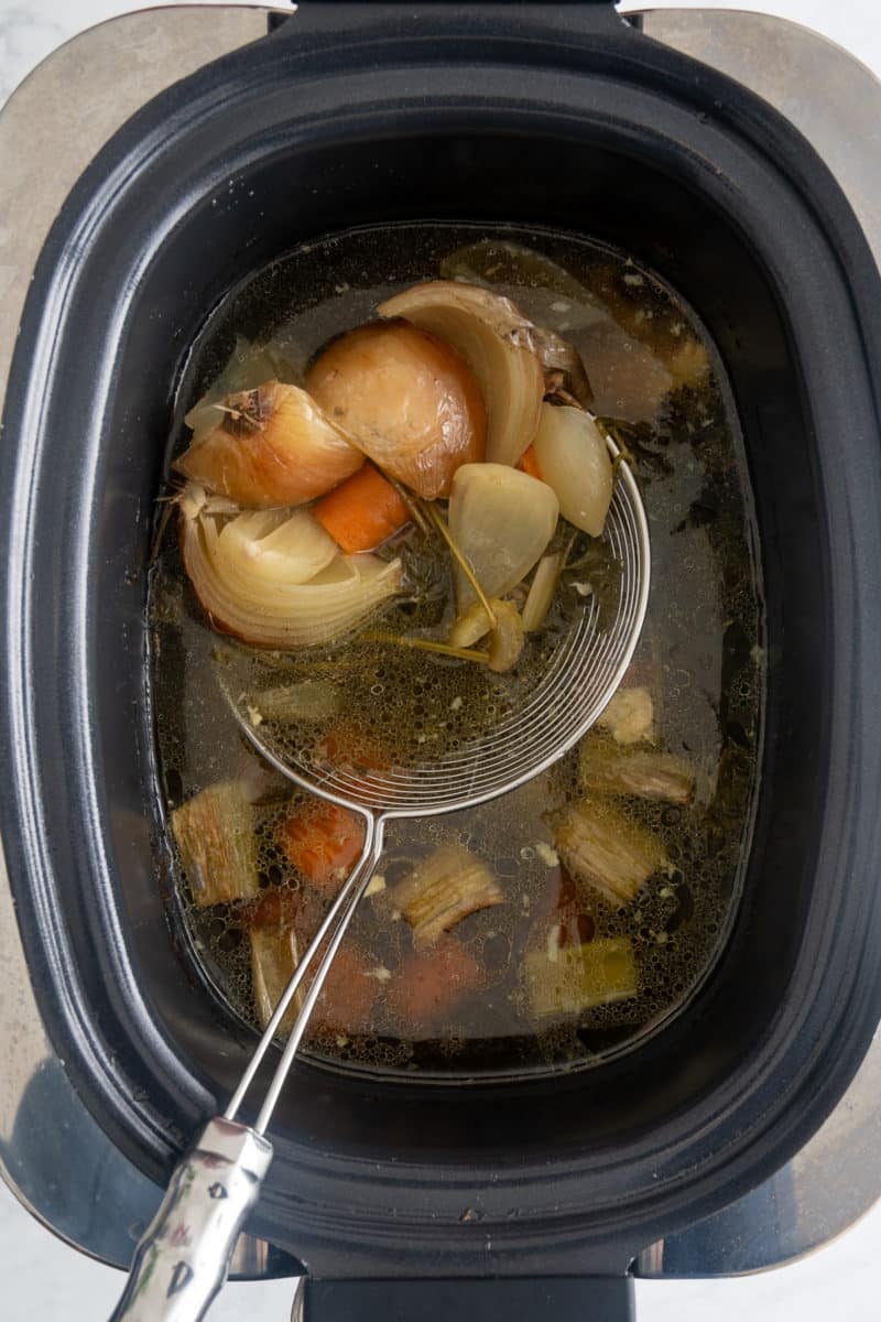 Slow Cooker Chicken Broth - My Forking Life