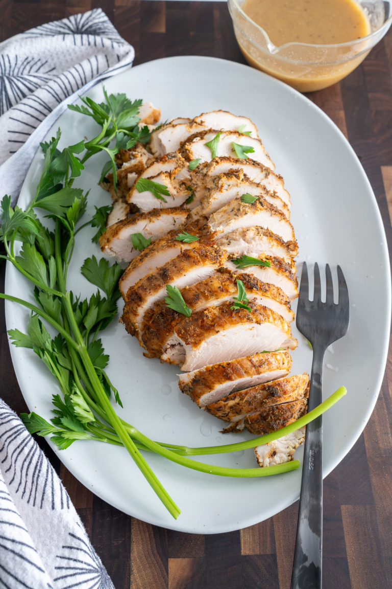 Juicy Slow Cooker Turkey Breast (with Gravy!) - My Forking Life