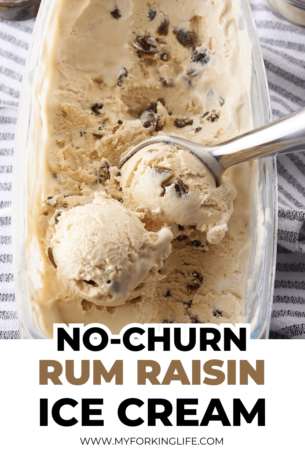 The Best Rum Raisin Ice Cream Recipe (No-Churn Method) - My Forking Life
